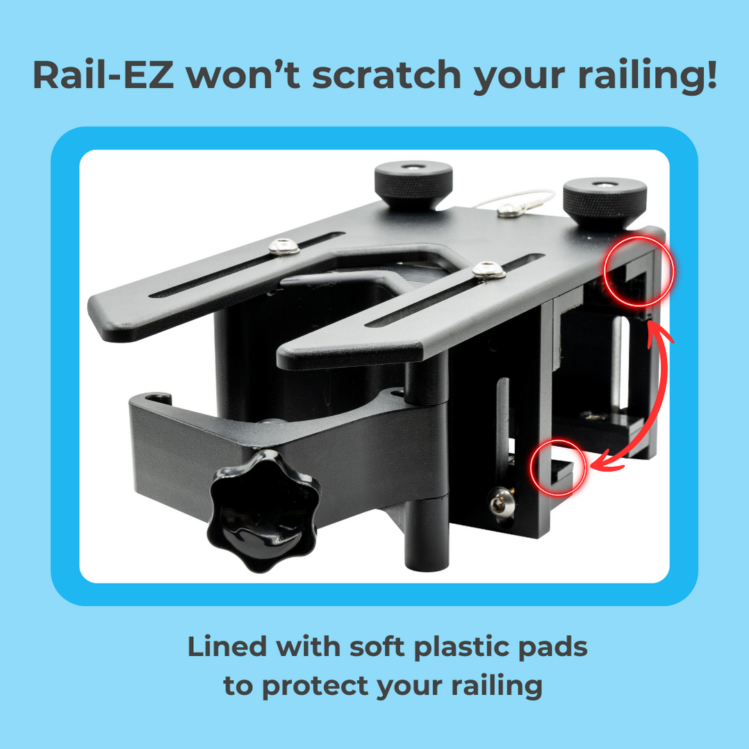 Rail-EZ | No-Drill Railing Mount for Umbrellas & Shade Sails | Rail-EZ.ca