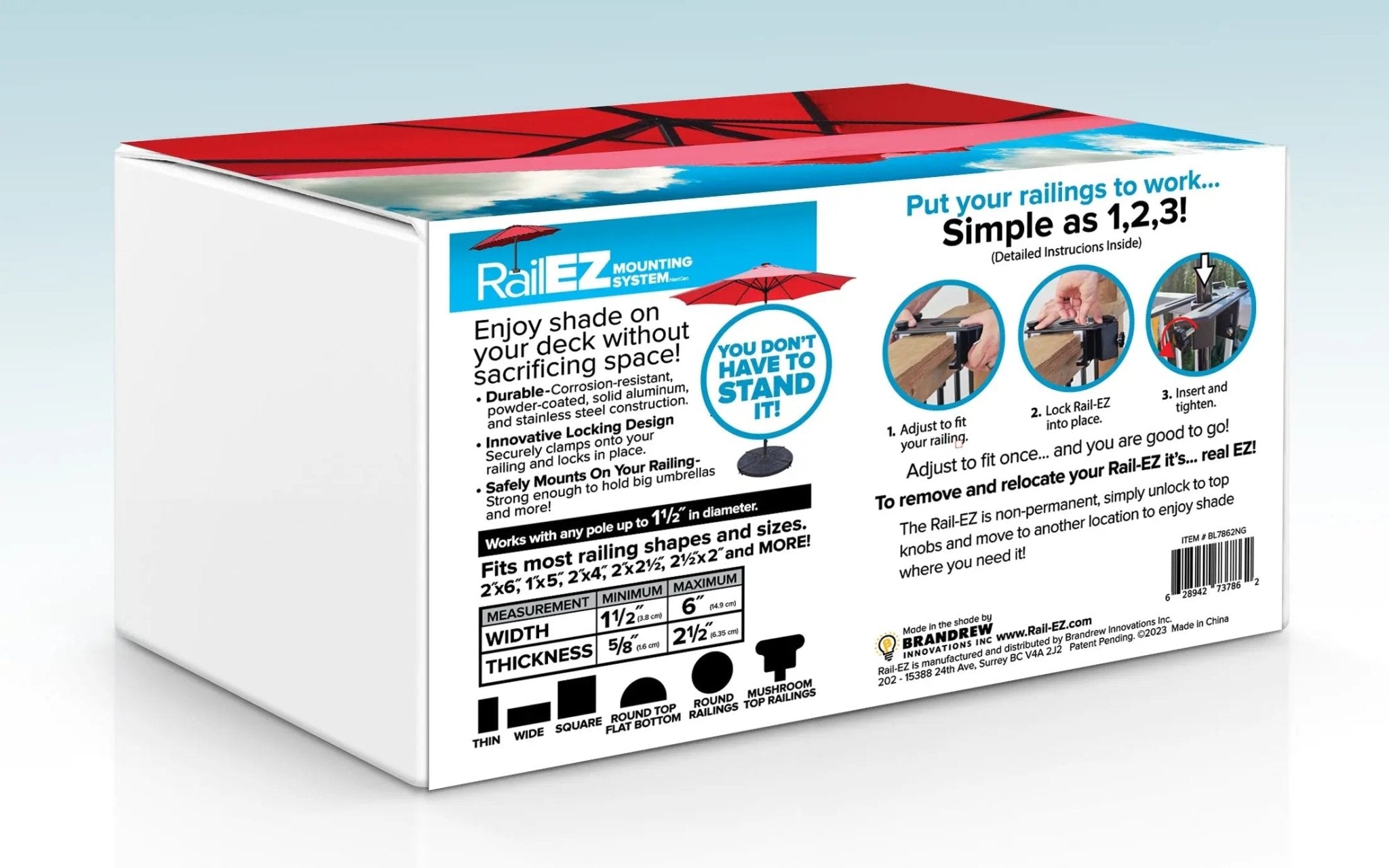 Rail-EZ Kit For Round Railings - Easy Railing Solution | Rail-EZ.ca